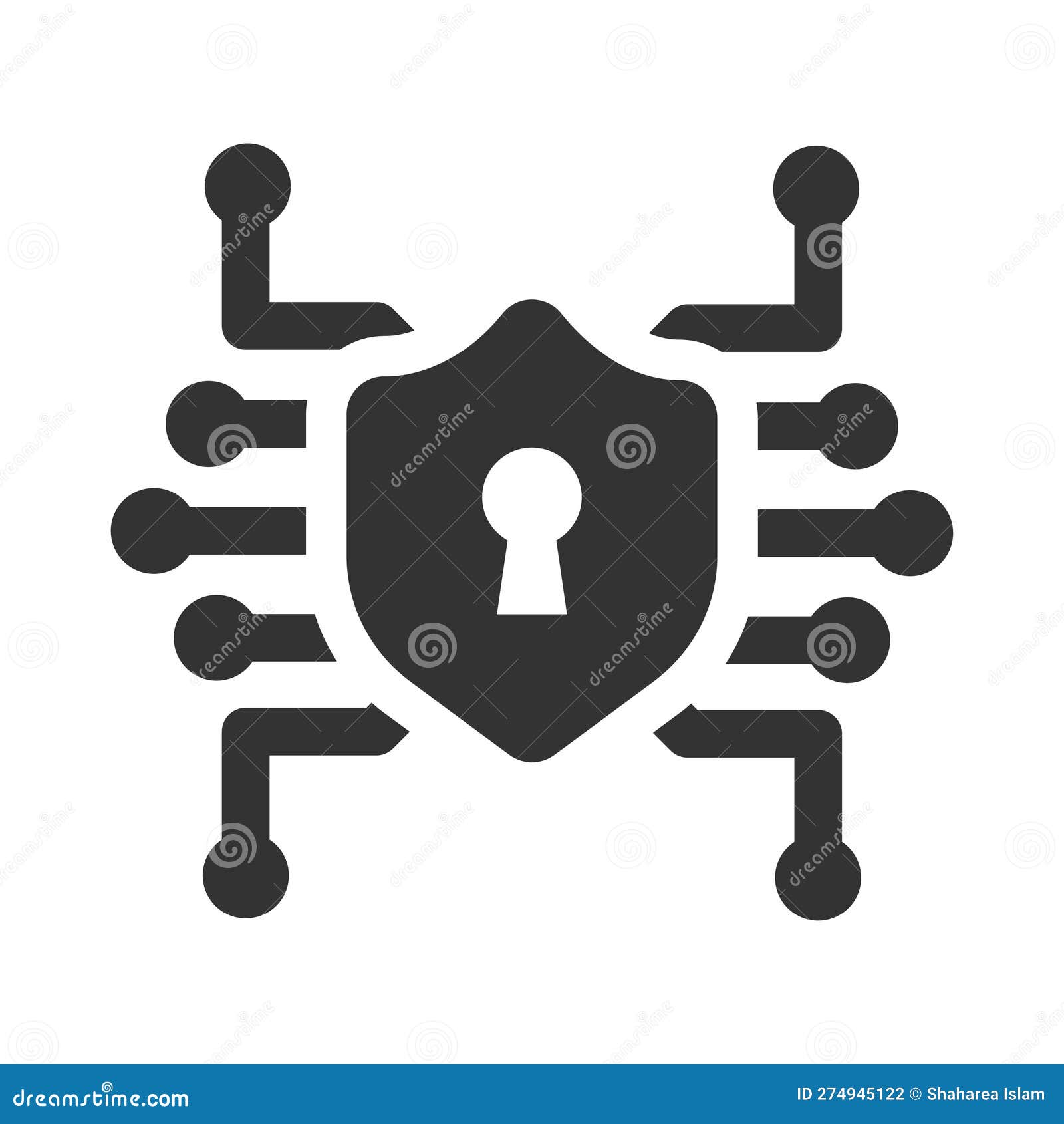 Security network icon stock vector. Illustration of blockchain - 274945122