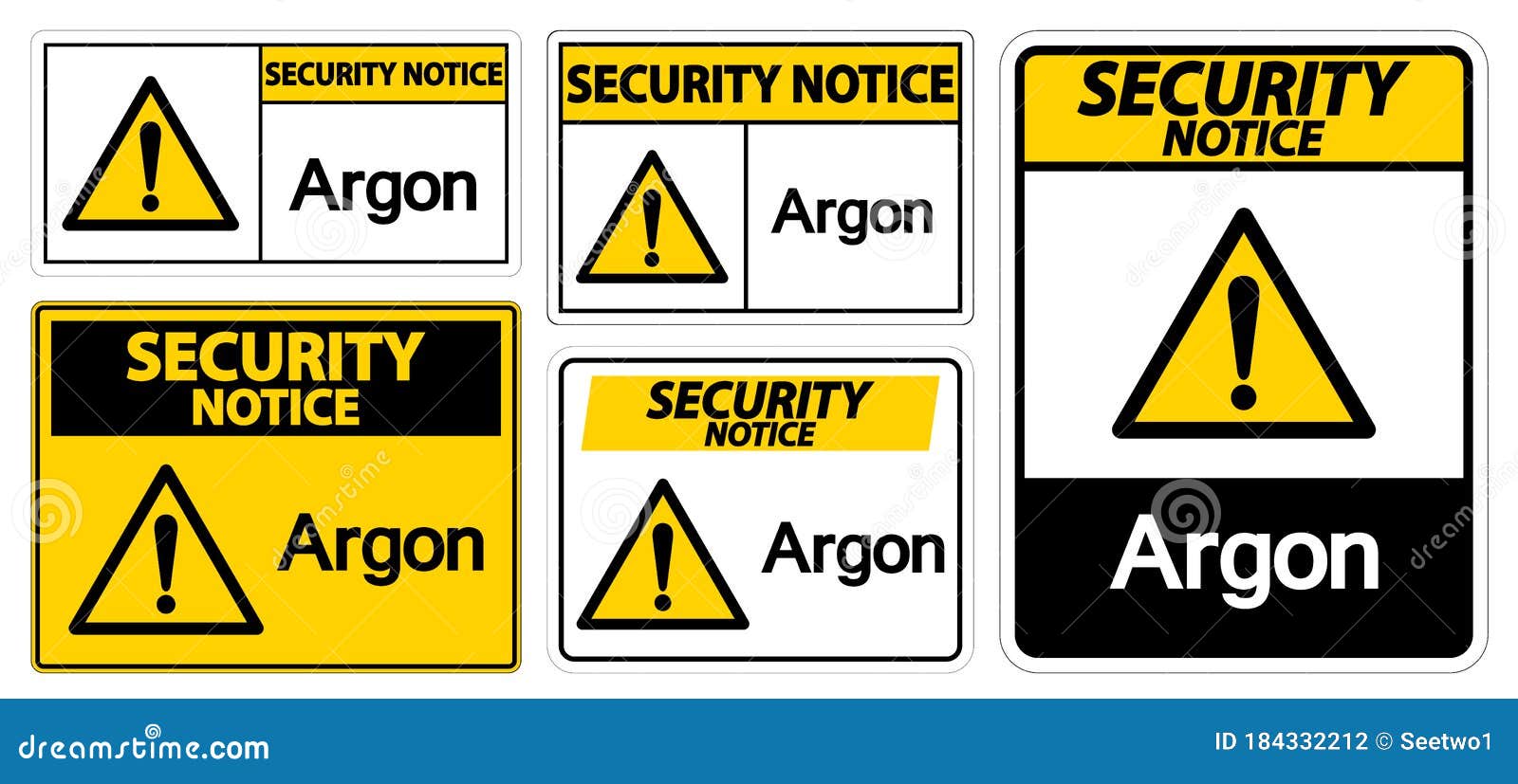 Security Notice Argon Symbol Sign Isolate on White Background,Vector ...