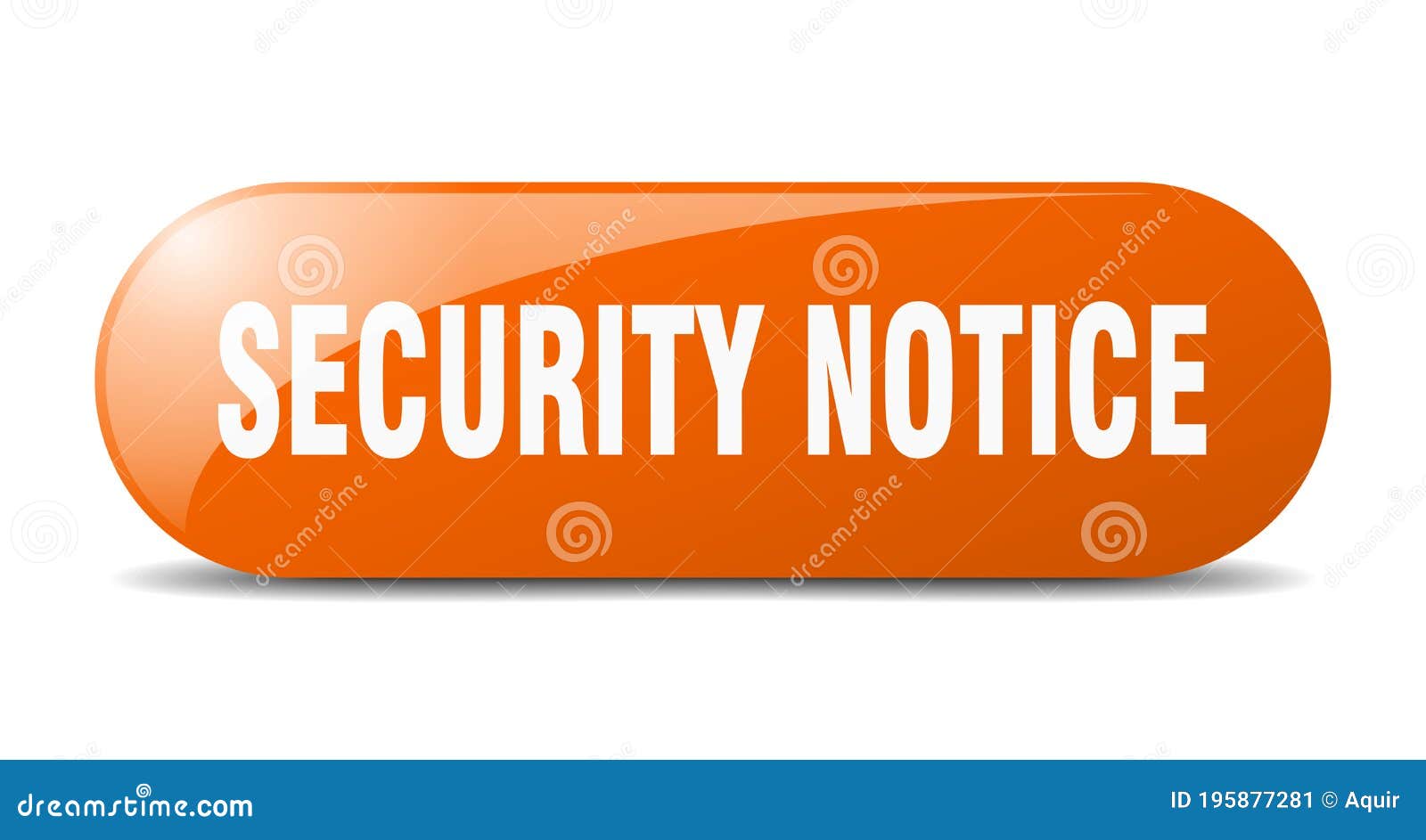 Security Notice Button. Sticker. Banner. Rounded Glass Sign Stock ...