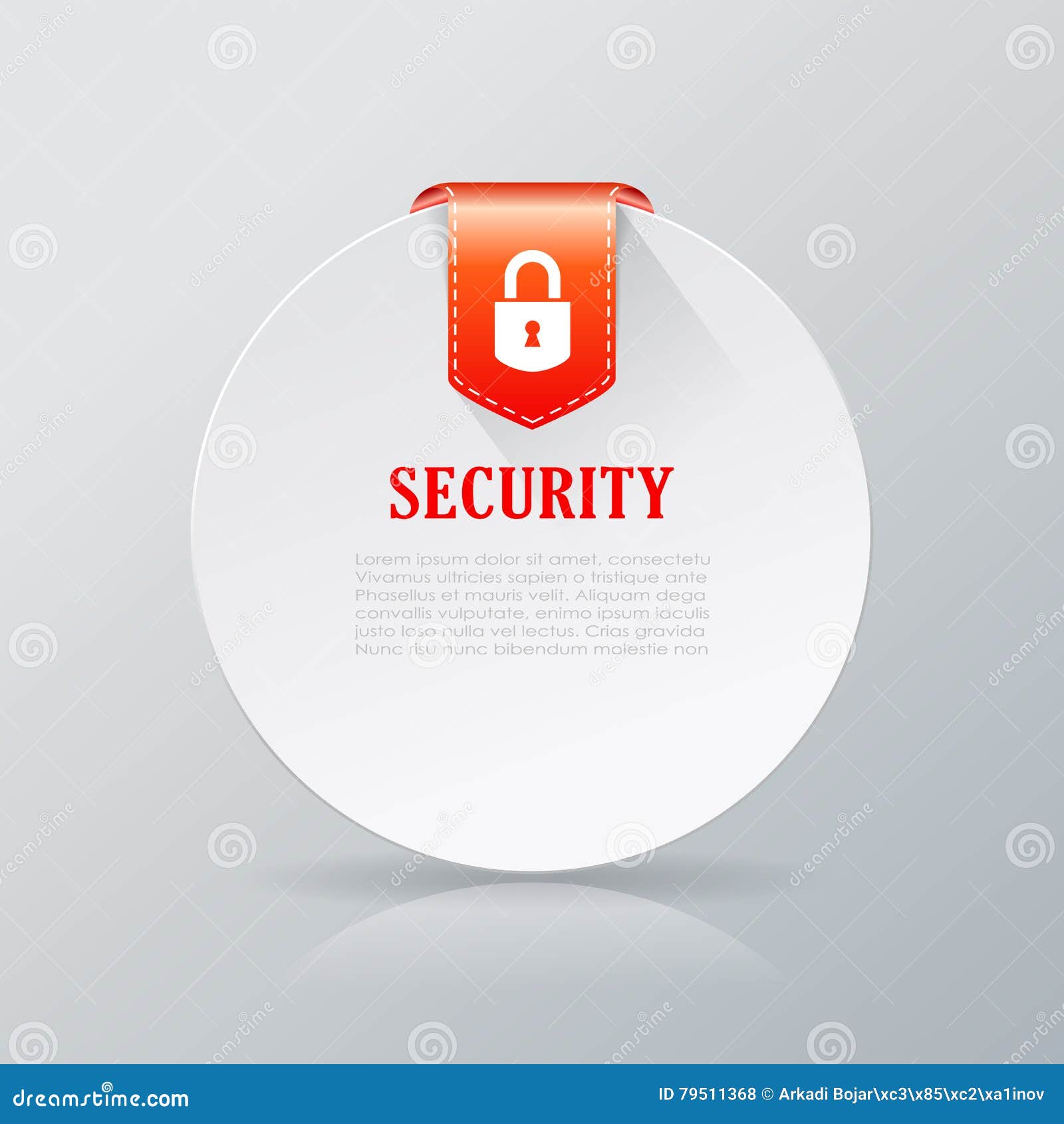 Security notice card stock vector. Illustration of attention - 79511368