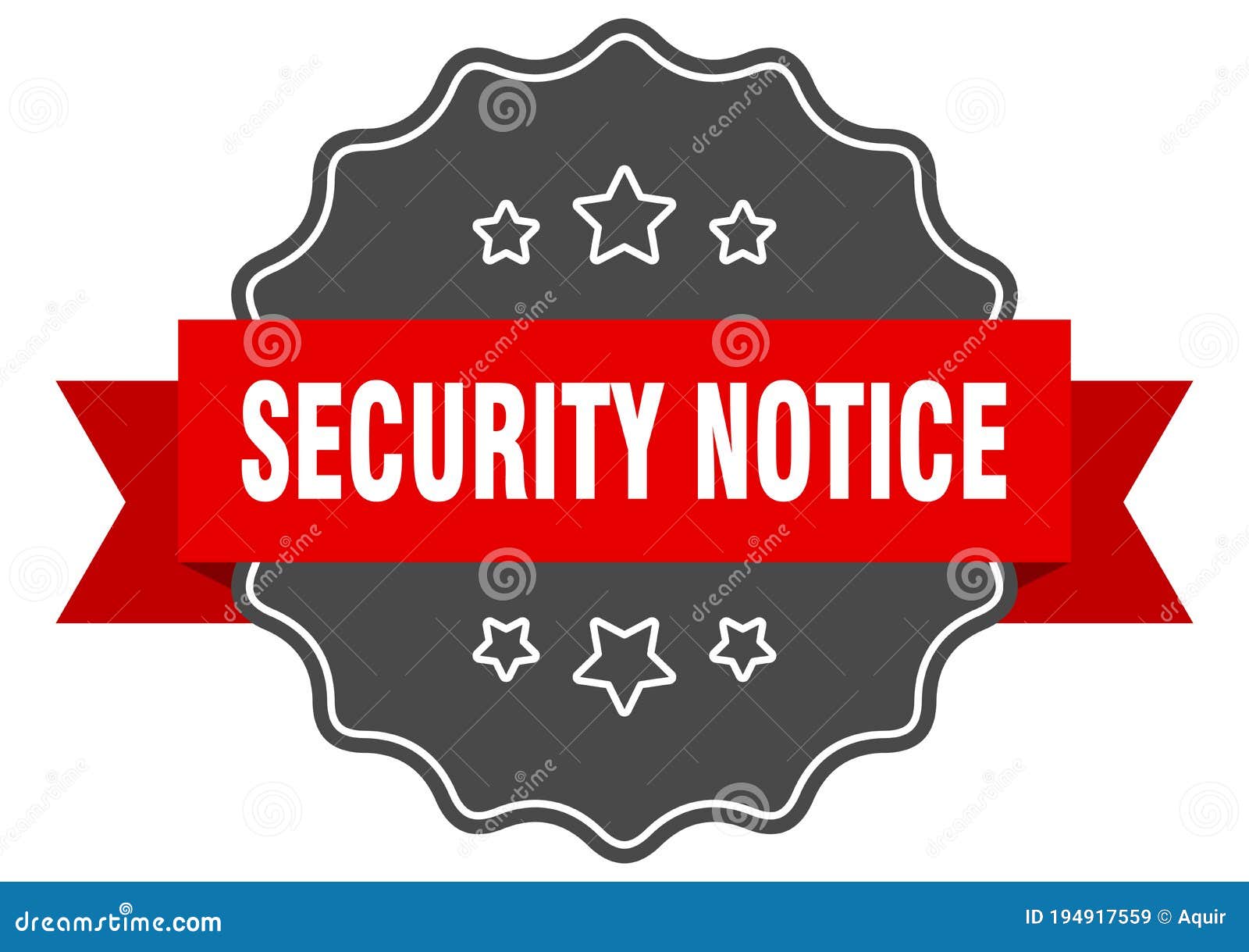 Security Notice Label. Security Notice Isolated Seal. Sticker. Sign ...