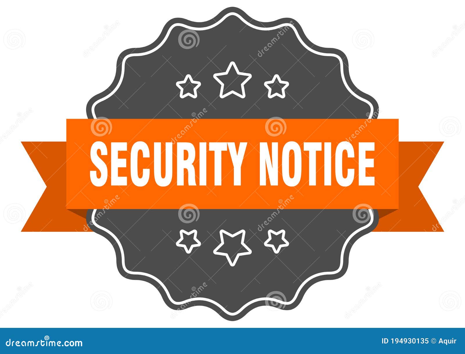 Security Notice Label. Security Notice Isolated Seal. Sticker. Sign ...