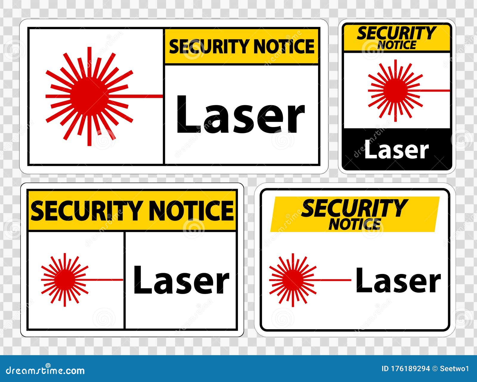Security Notice Laser Symbol Sign Symbol Sign Isolate on Transparent ...