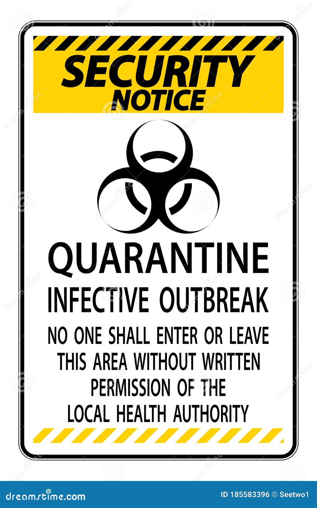Security Notice Quarantine Infective Outbreak Sign Isolate on ...