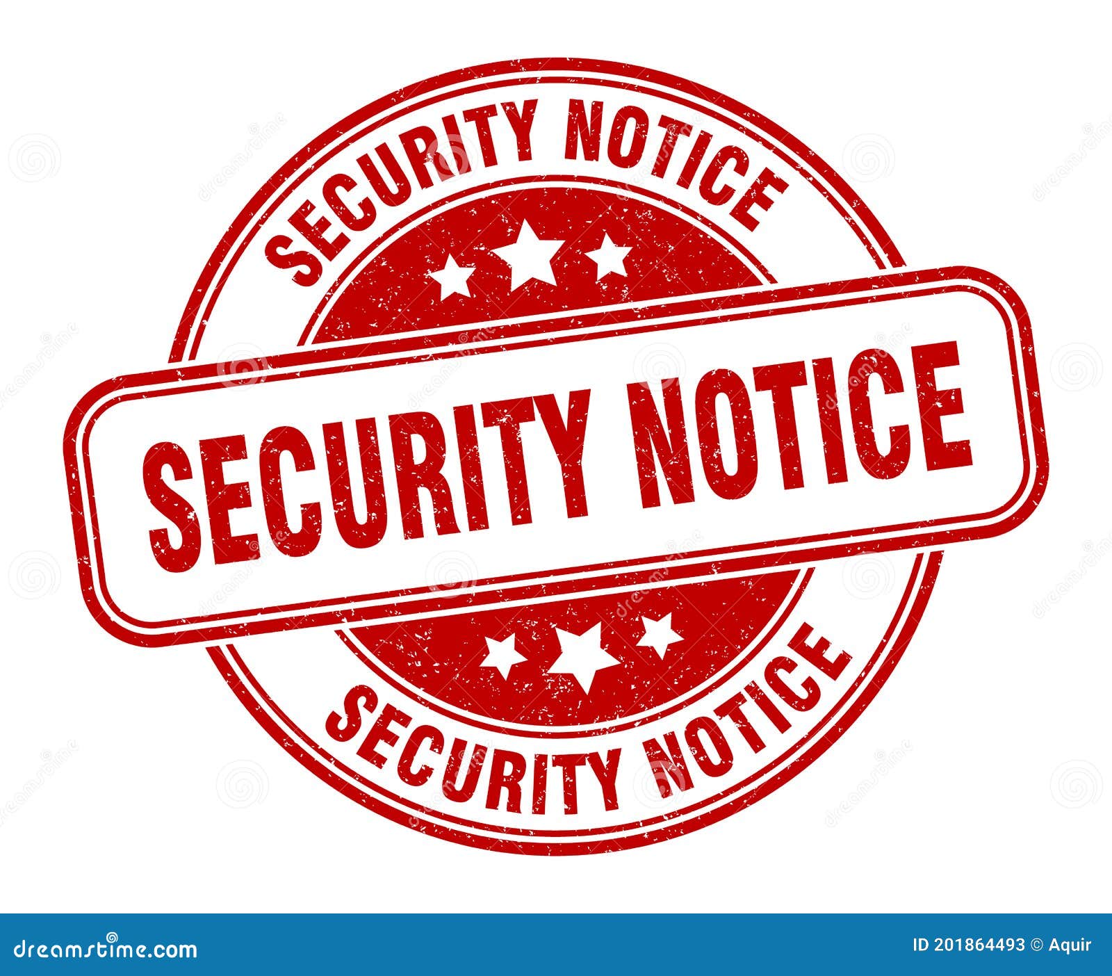 Security Notice Stamp. Security Notice Label. Round Grunge Sign Stock ...