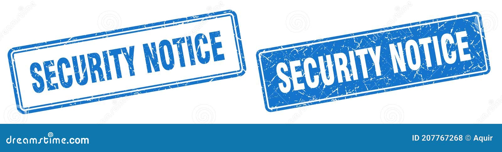 Security Notice Stamp Set. Security Notice Square Grunge Sign Stock ...