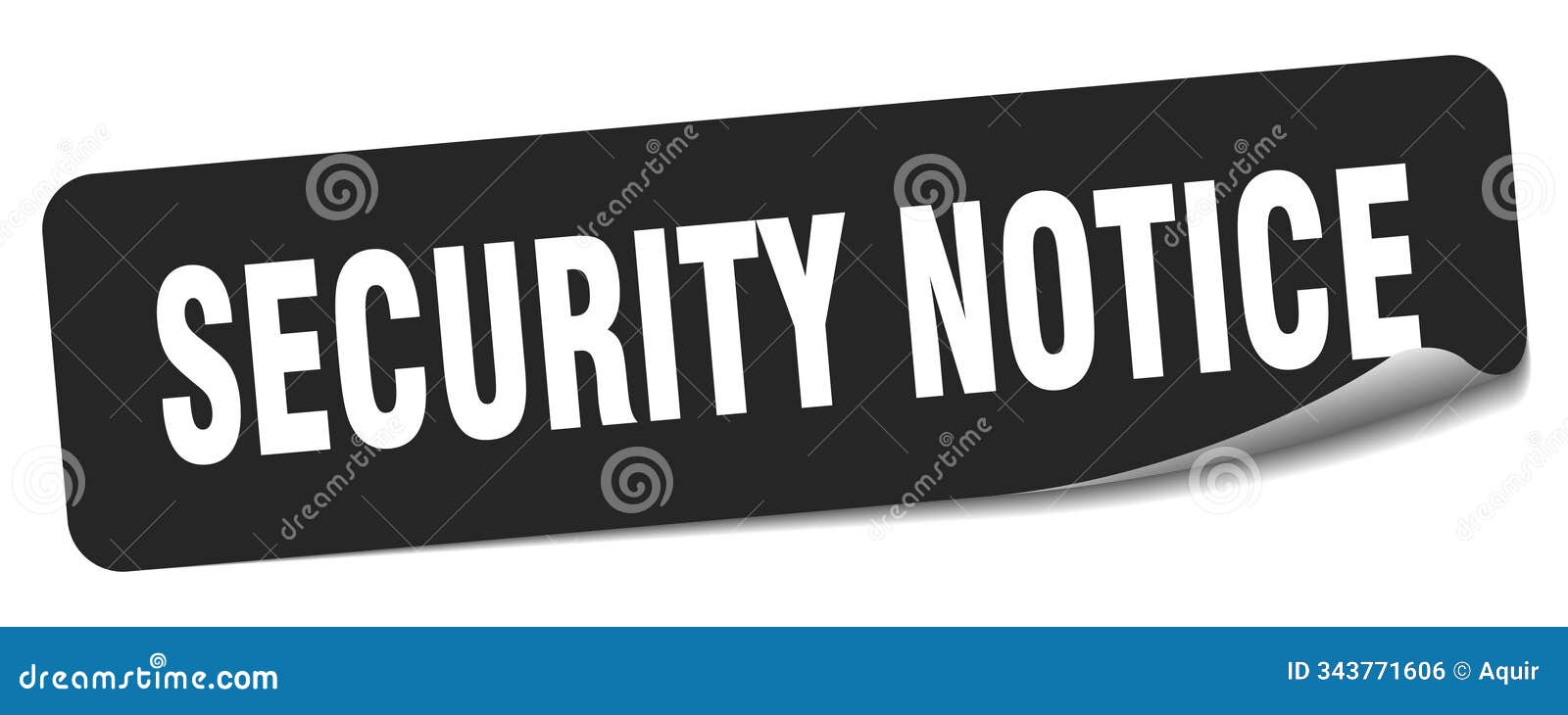 Security Notice Sticker. Security Notice Label Stock Vector ...