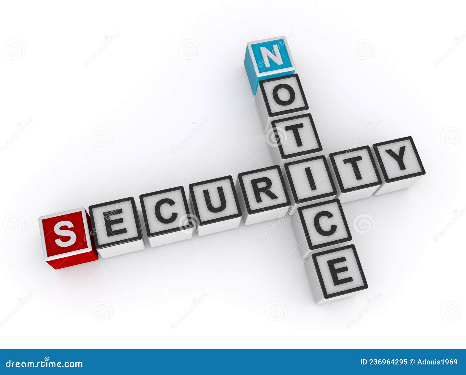 Security Notice Word on White Stock Illustration - Illustration of ...