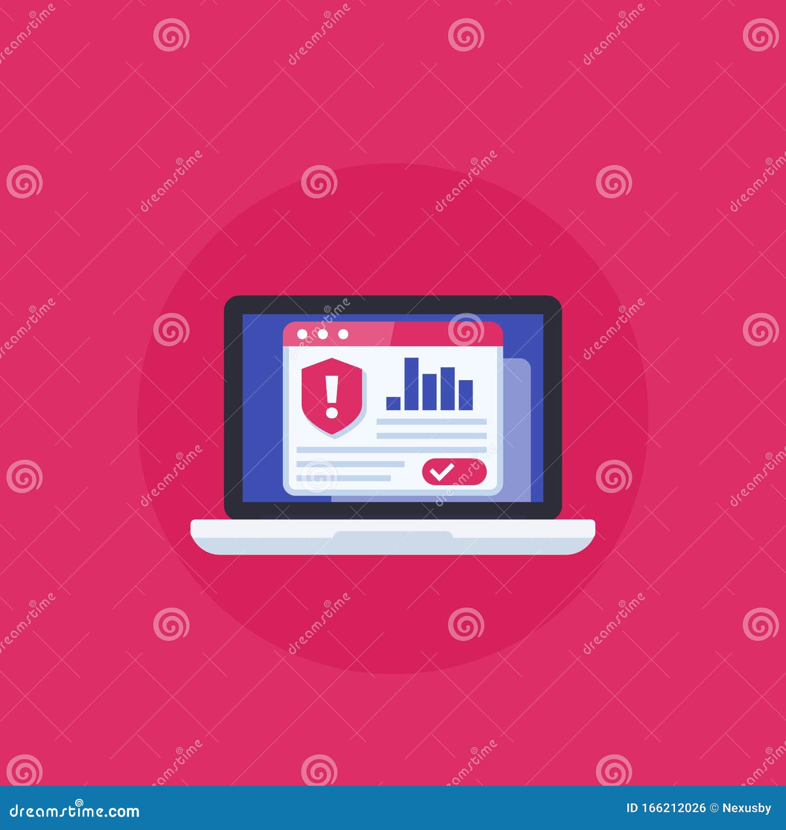 Security Notification, Warning Vector Icon Stock Vector - Illustration ...