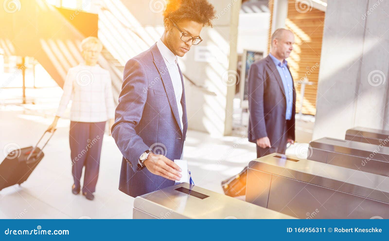 Security in the Office through Access Control at the Turnstile Stock ...