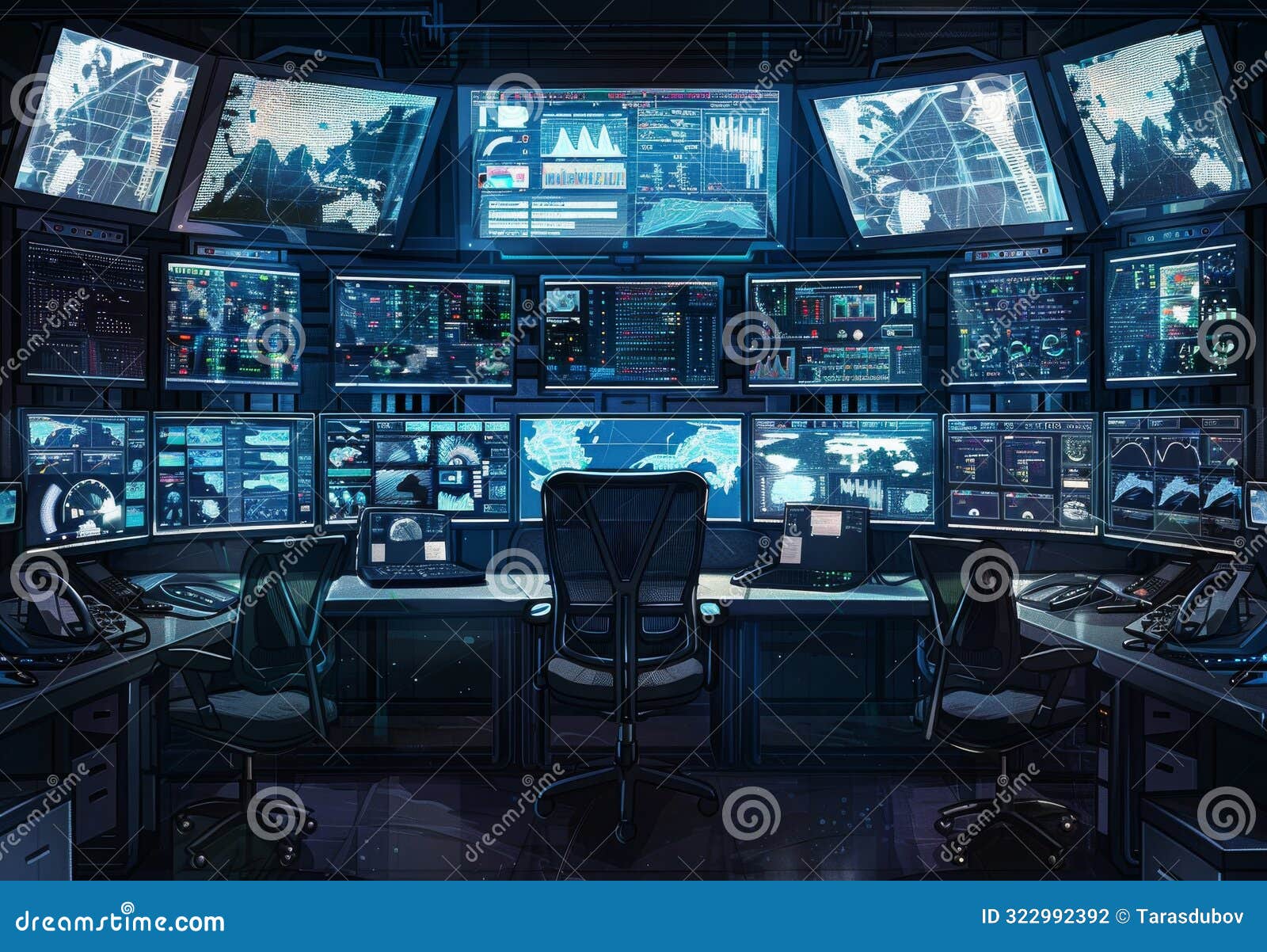 Security Office with Many Display. Monitoring System. Computer and Data ... Security Office with Many Display. Monitoring System. Computer and Data ...
