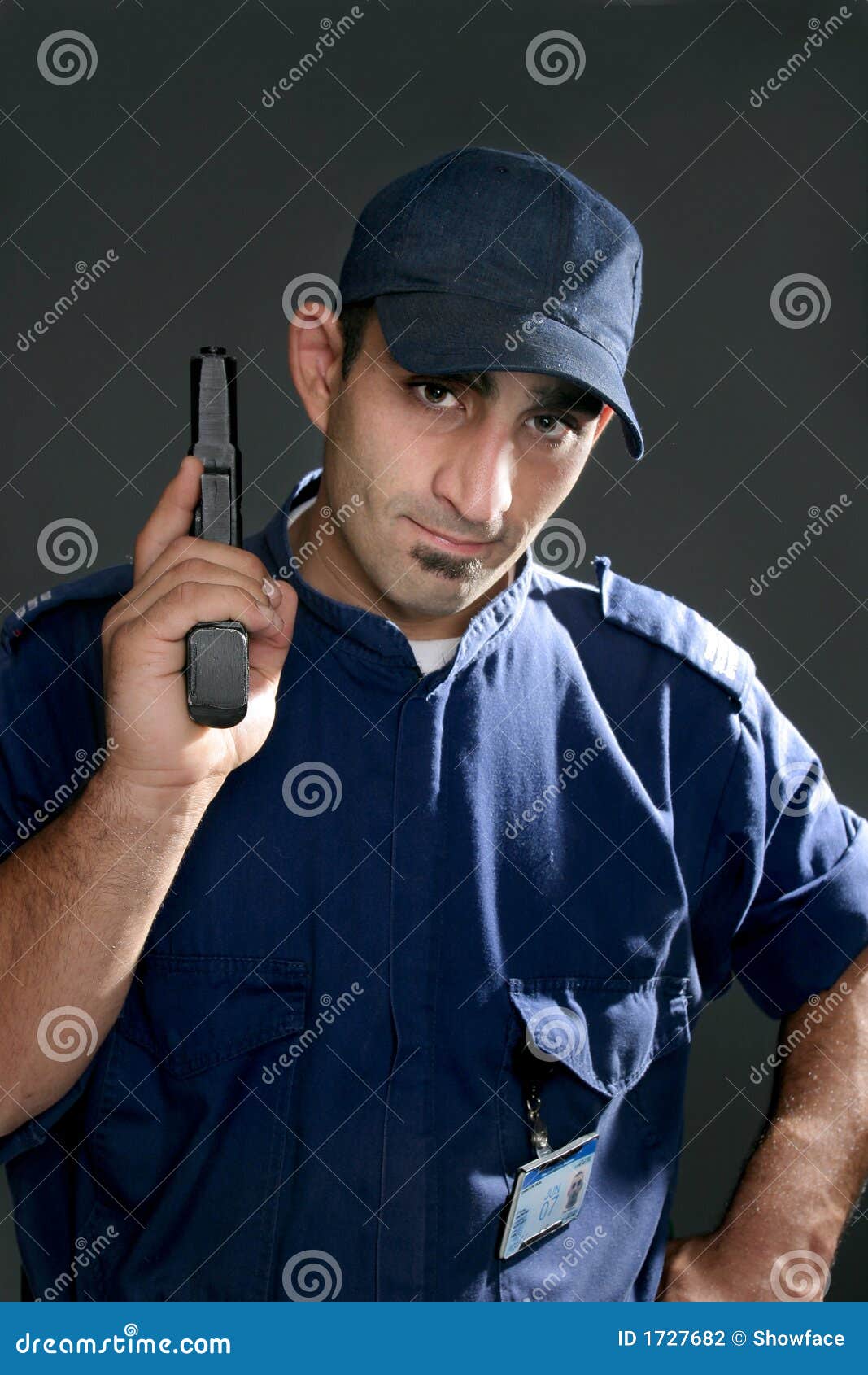 Security Officer stock photo. Image of shot, observing - 1727682