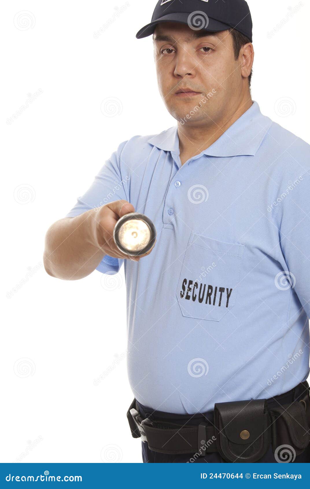 Security officer stock photo. Image of hair, flashlight - 24470644