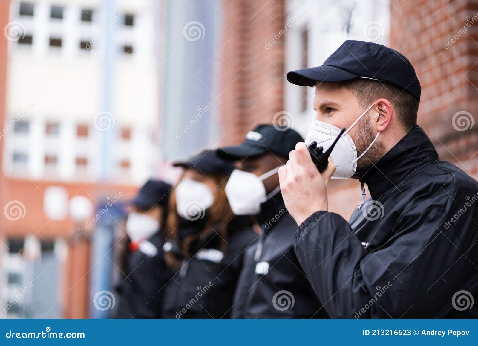 Security Officer Staff Group at Event Stock Image - Image of protect ...