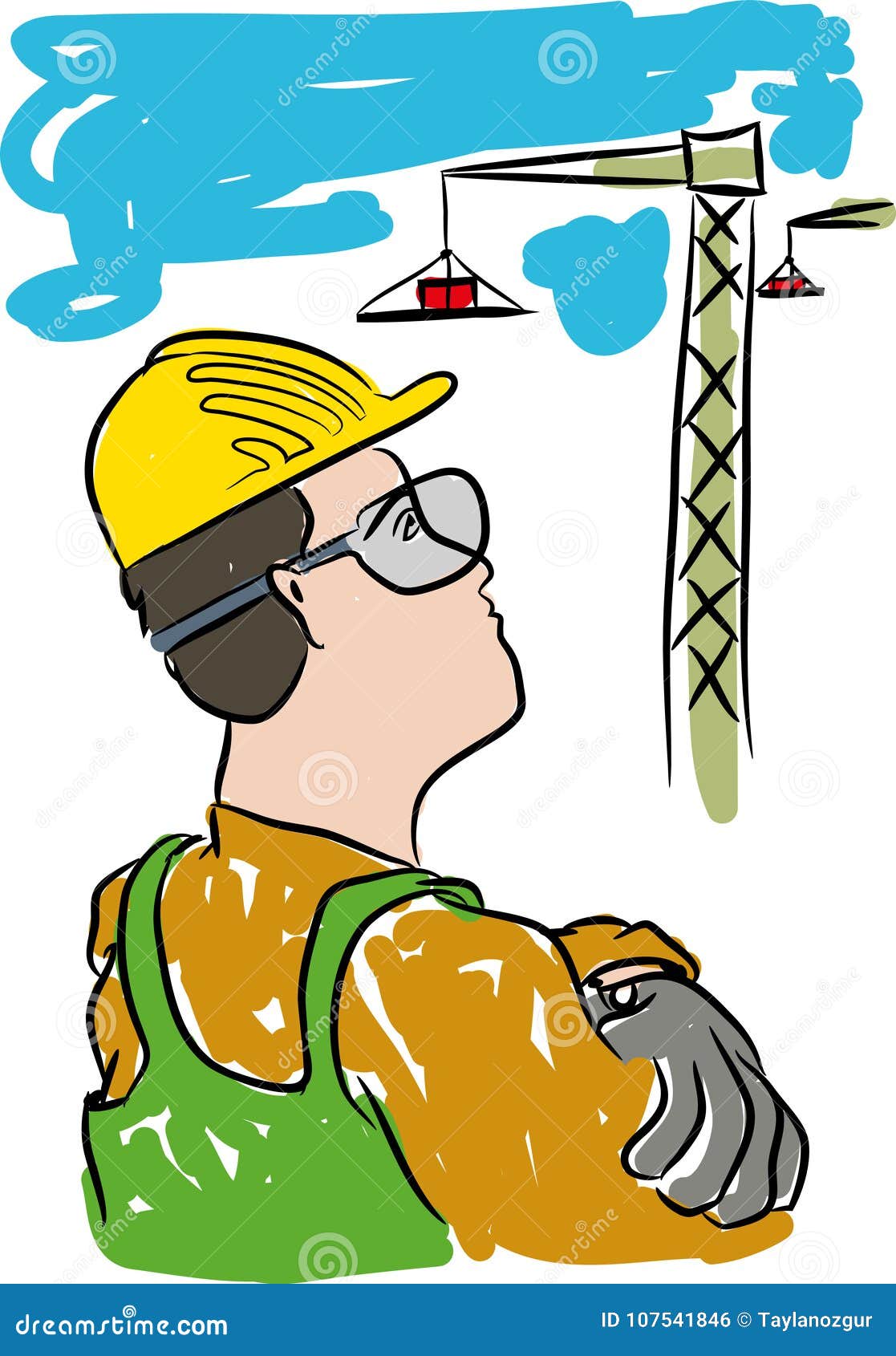 Security officer working. stock vector. Illustration of security ...