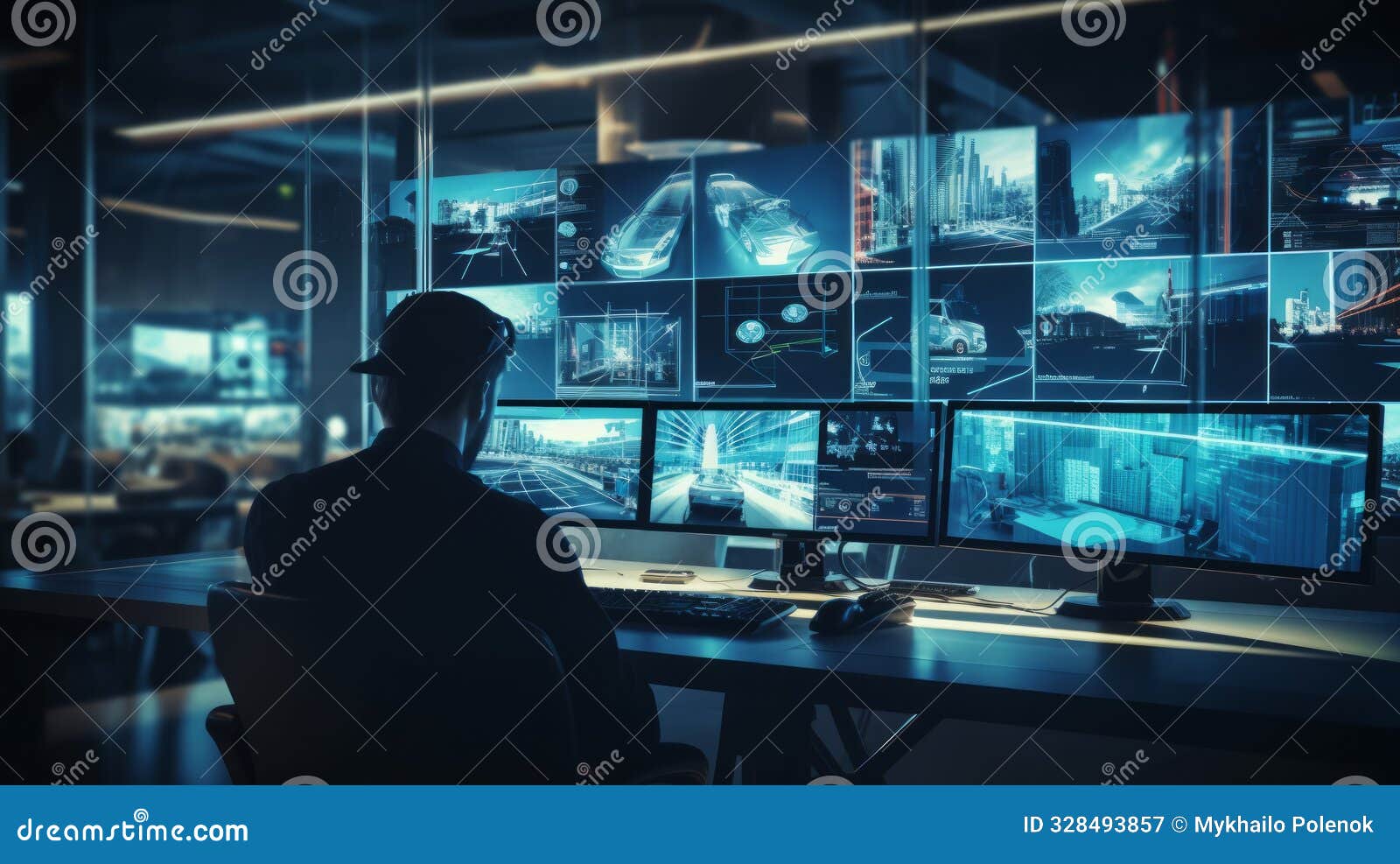 Security Operator Controls Proper Functioning of Workshop Production ...