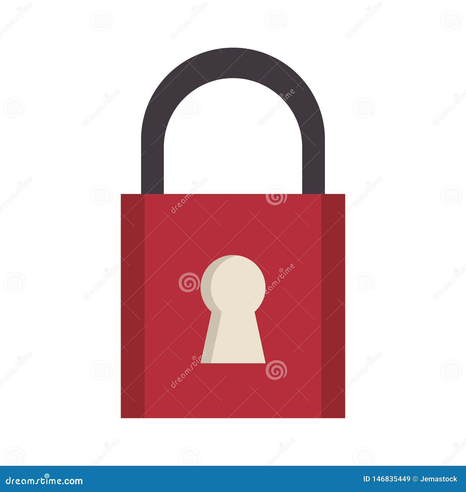 Security padlock cartoon stock vector. Illustration of cartoon - 146835449