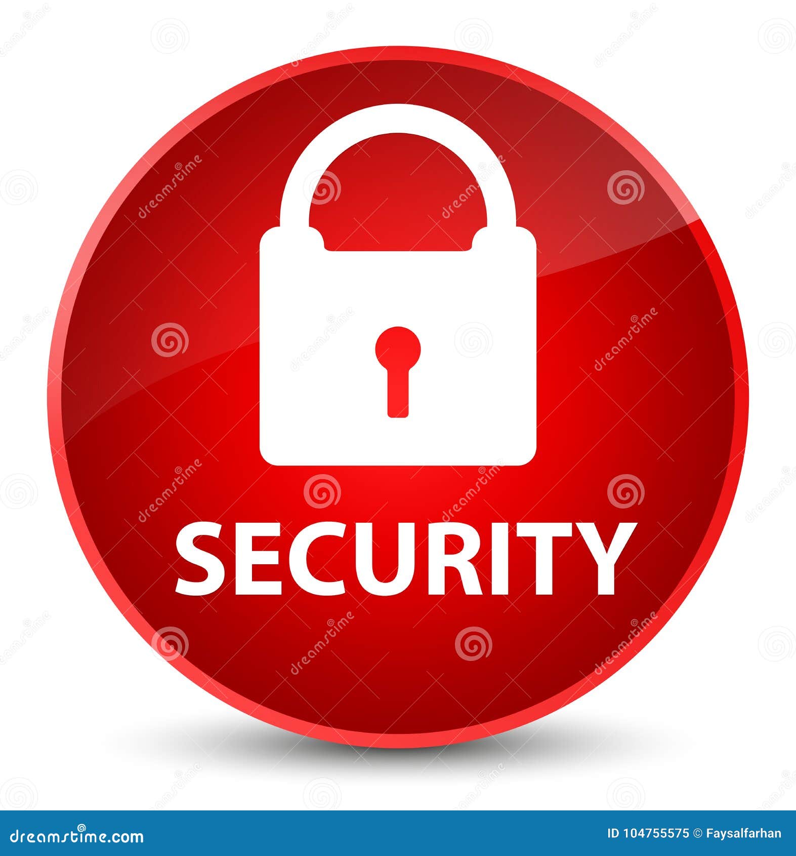 Security (padlock Icon) Elegant Red Round Button Stock Illustration ...