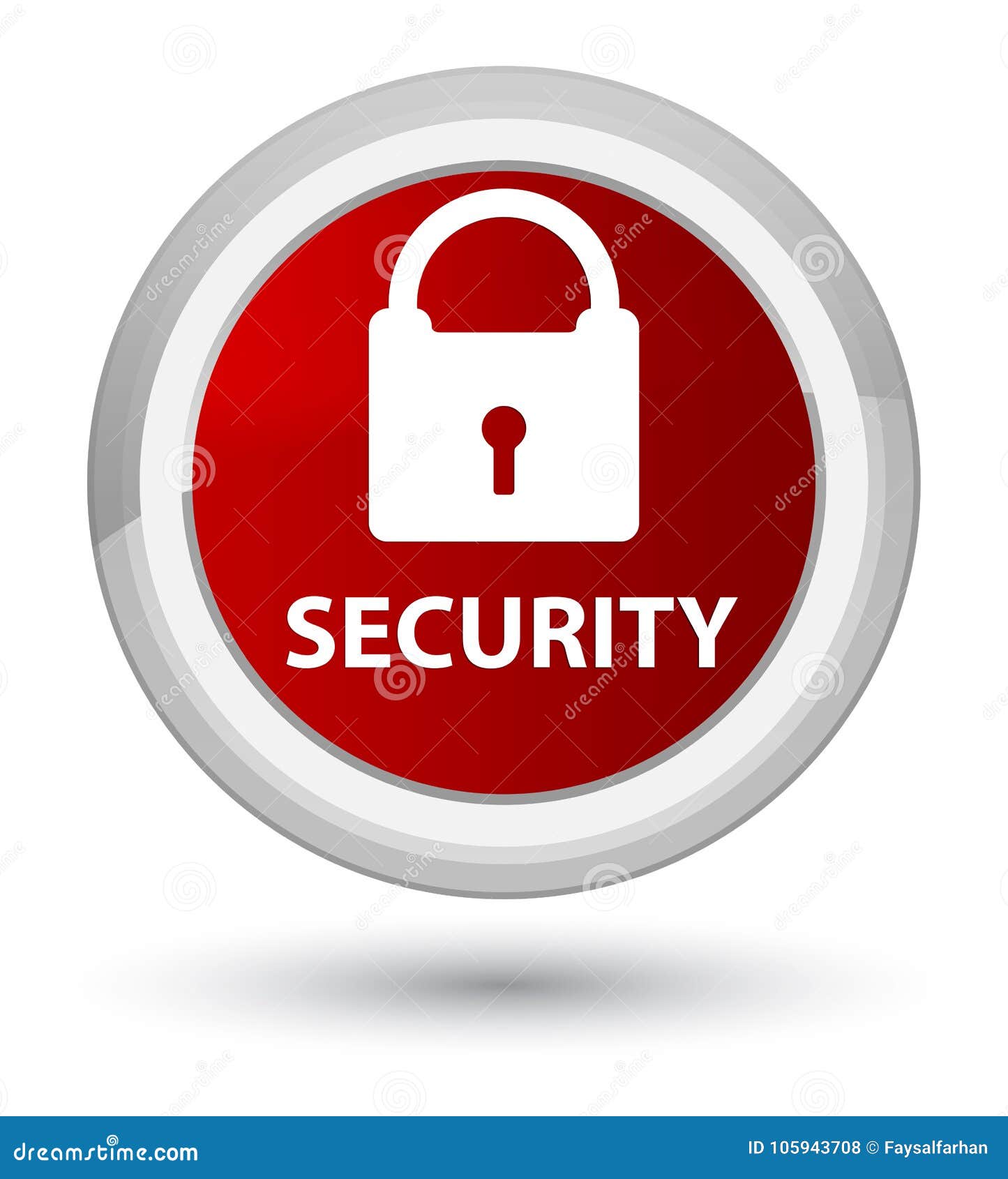 Security (padlock Icon) Prime Red Round Button Stock Illustration ...