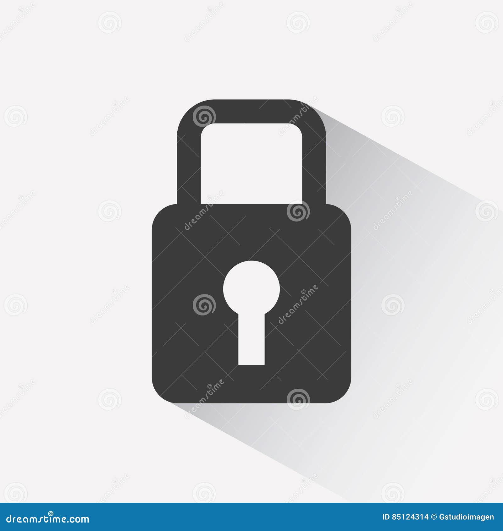 Security padlock icon stock illustration. Illustration of private ...