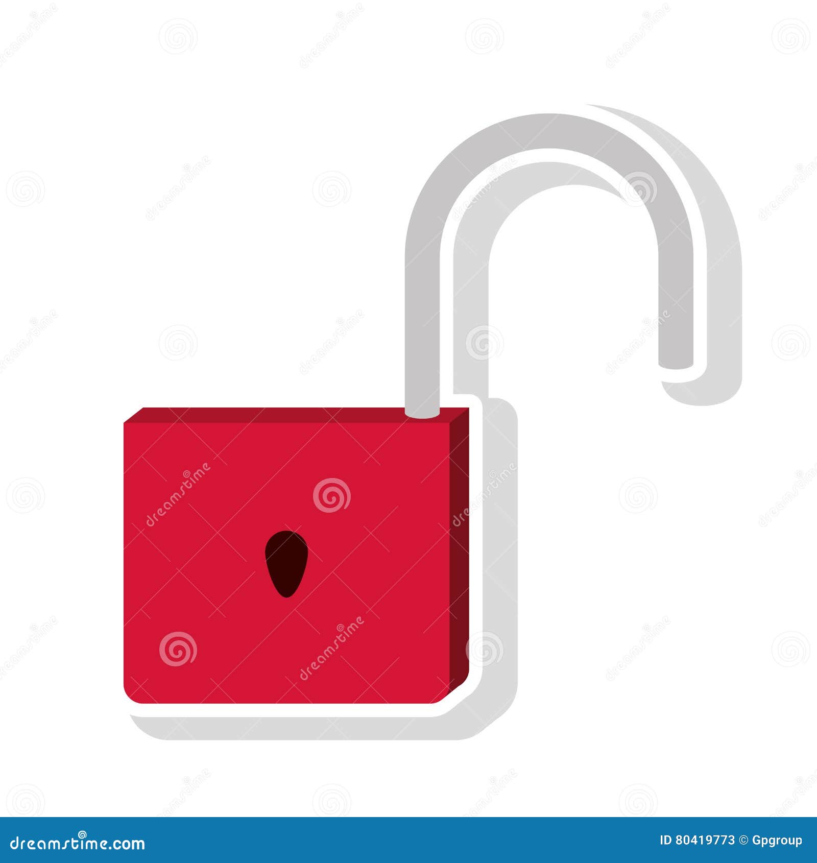 Security padlock icon stock vector. Illustration of secure - 80419773