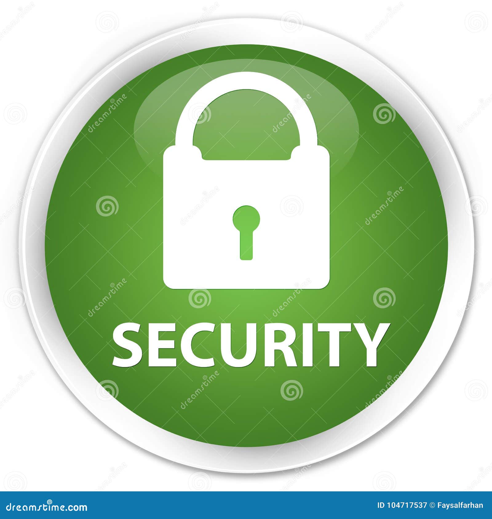 Security (padlock Icon) Premium Soft Green Round Button Stock ...