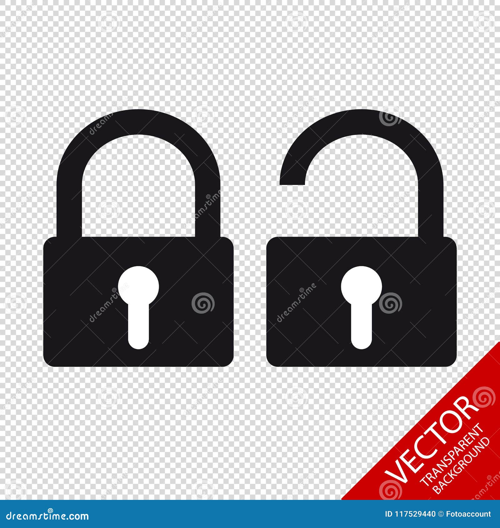Locked And Unlocked Padlock Icons Vector Illustration | CartoonDealer ...