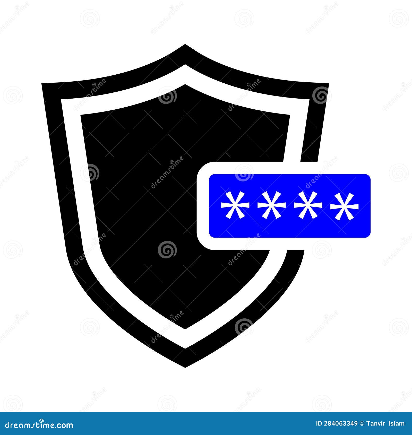 Security Pass Icon stock vector. Illustration of safe - 284063349