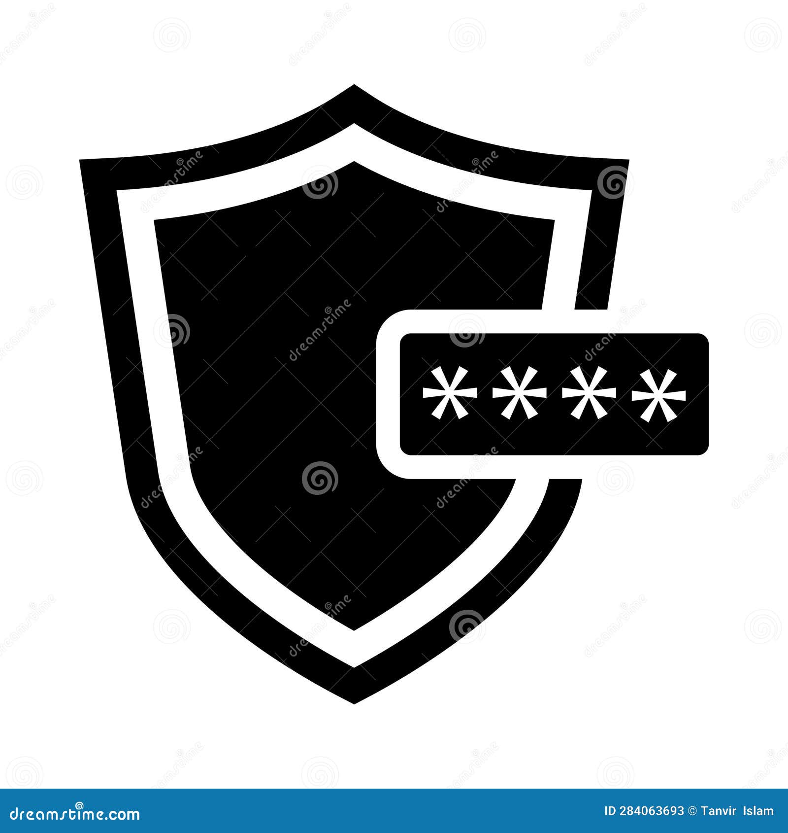 Security Pass Icon stock vector. Illustration of lock - 284063693