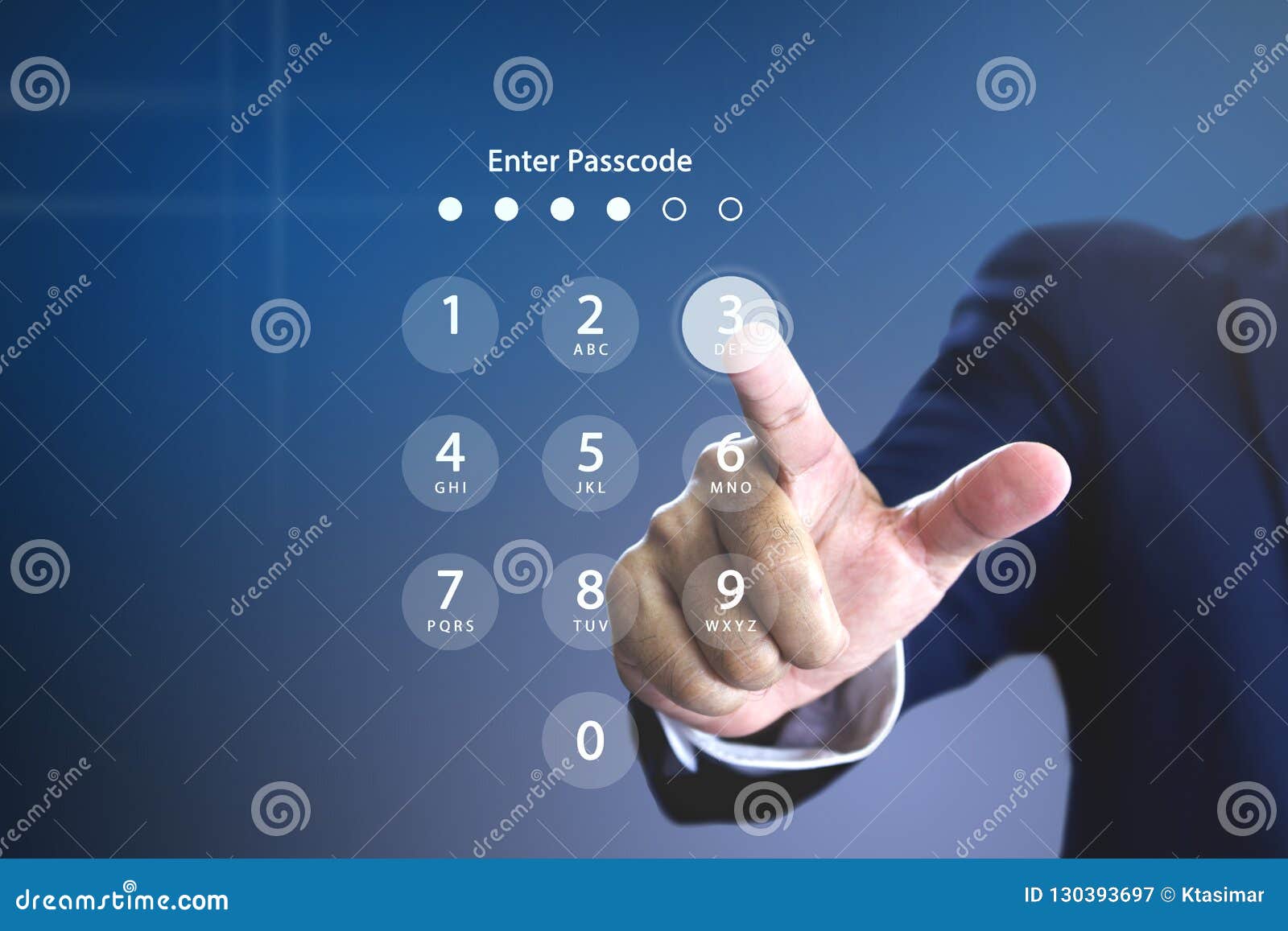 Security Passcode or Password Entering Stock Image - Image of pass ...