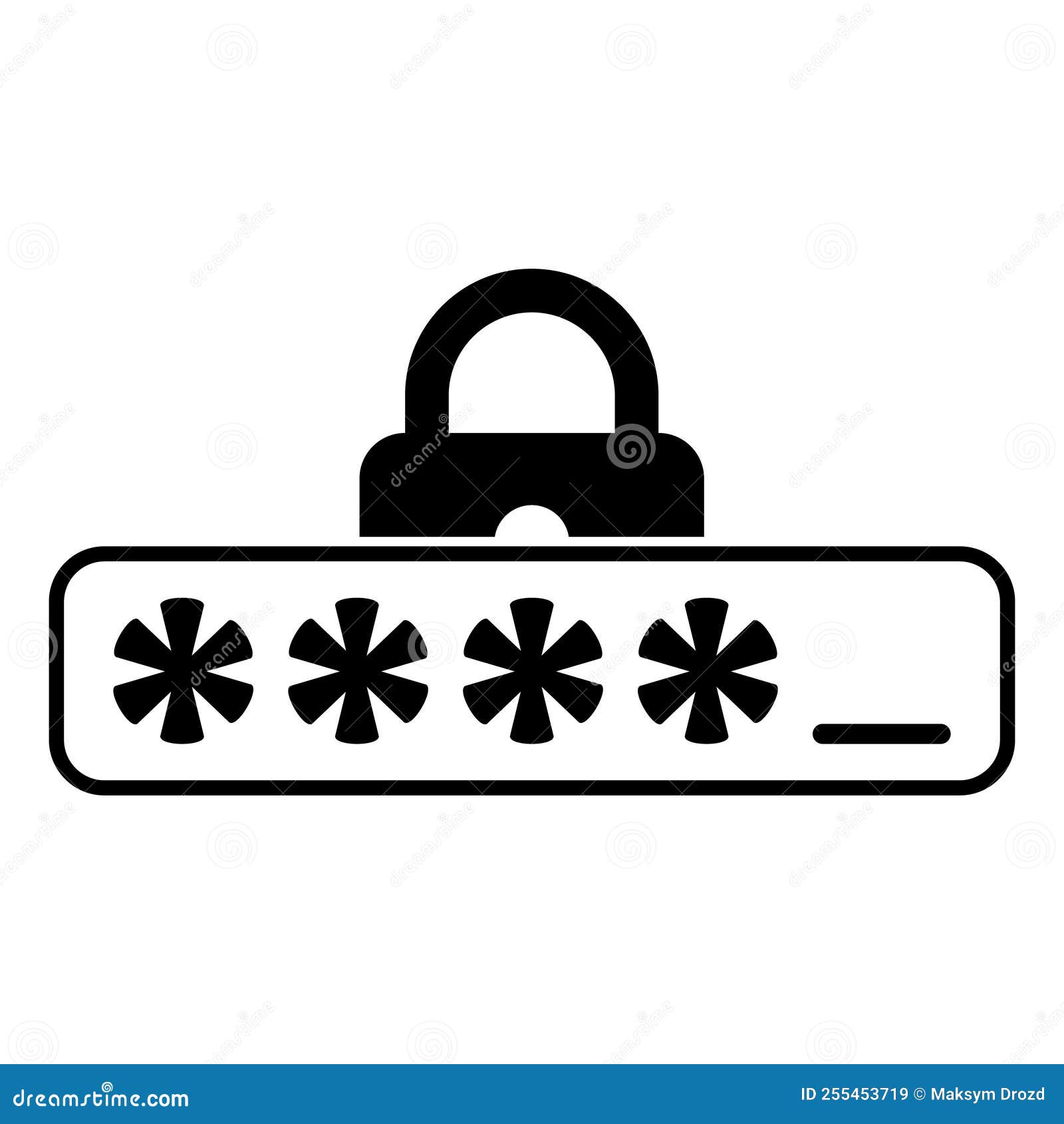 Security Password Icon Design. Vector Illustration. Stock Vector ...