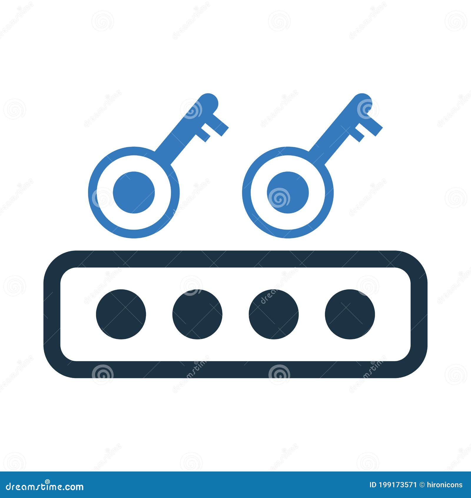Security, Password Icon. Vector Graphics Stock Vector - Illustration of ...
