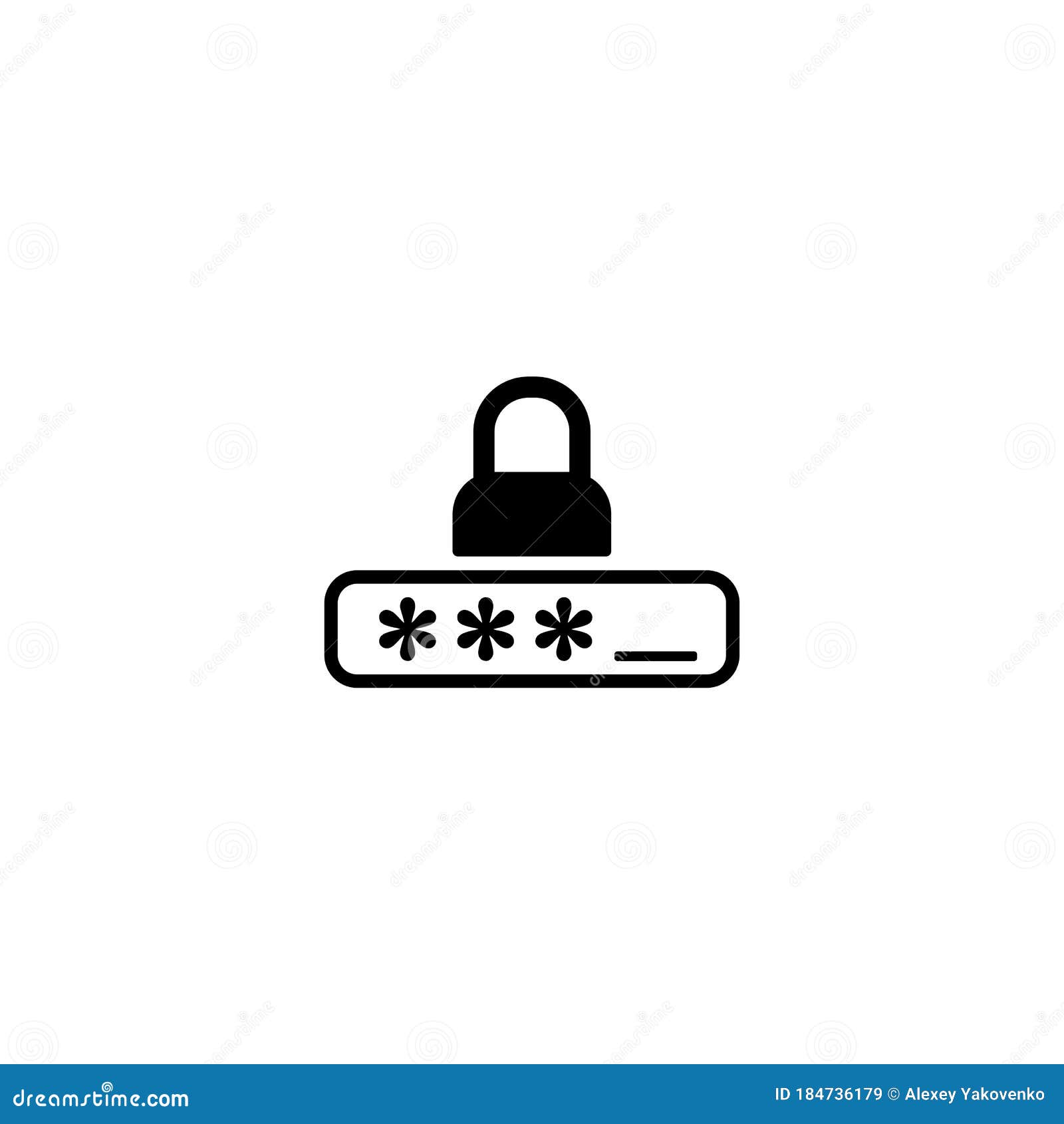 Security Password, Login Symbol Icon on Isolated White Background. EPS ...