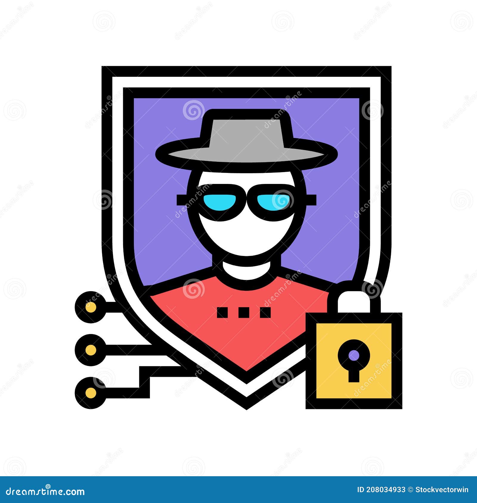 Security People Value Color Icon Vector Illustration Stock Illustration ...