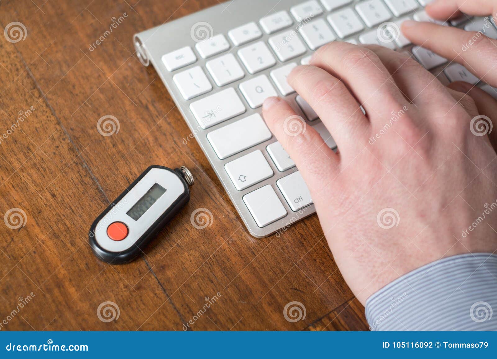 Security Pin Banking Generator and Computer Stock Photo - Image of ...