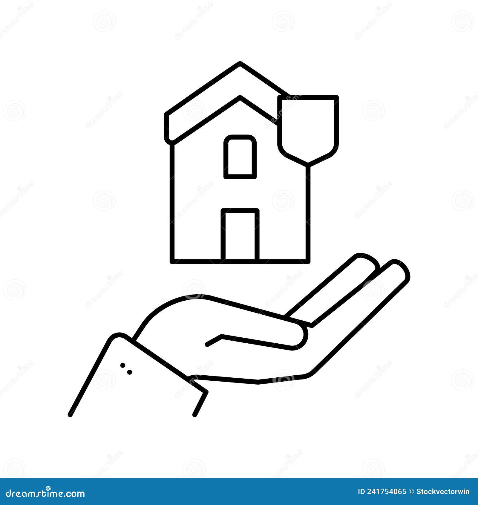 Security Post Line Icon Vector Isolated Illustration Stock Vector ...