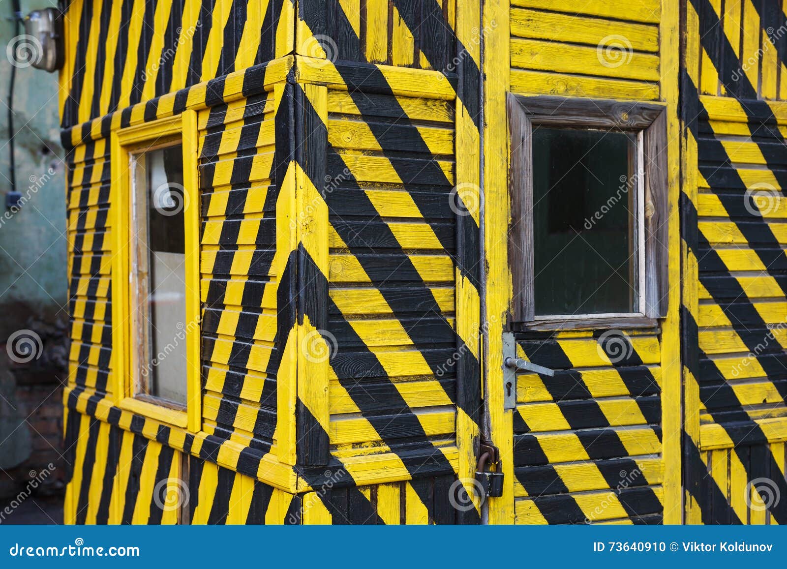 Security post. stock photo. Image of striped, building - 73640910