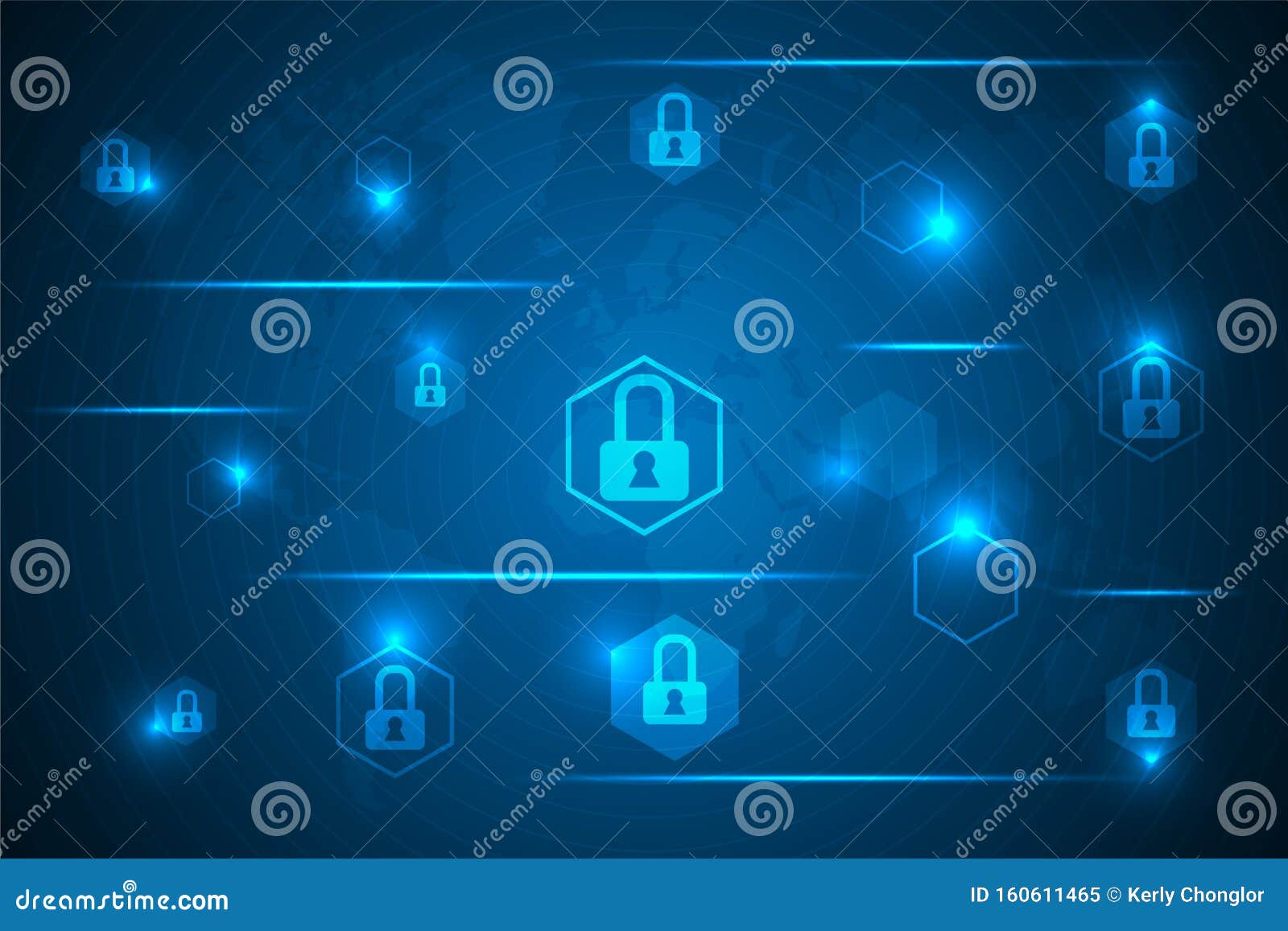 Security and Privacy Background. Padlock High Safety Stock Illustration ...