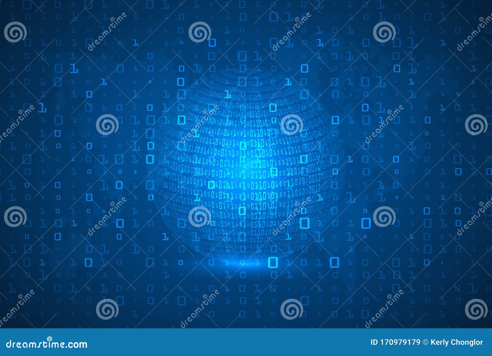 Security and Privacy Digital Abstract Background. Stock Illustration ...