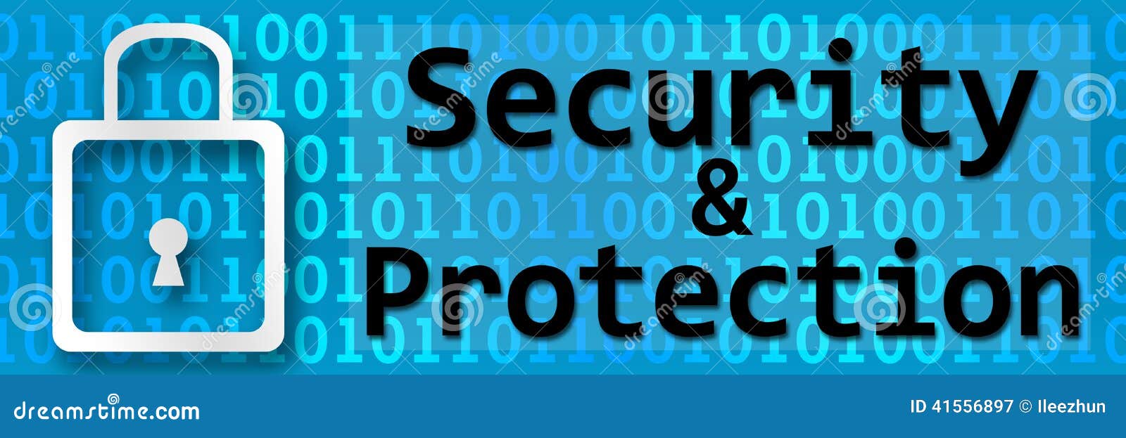 Security and Protection Binary Banner Stock Illustration - Illustration ...