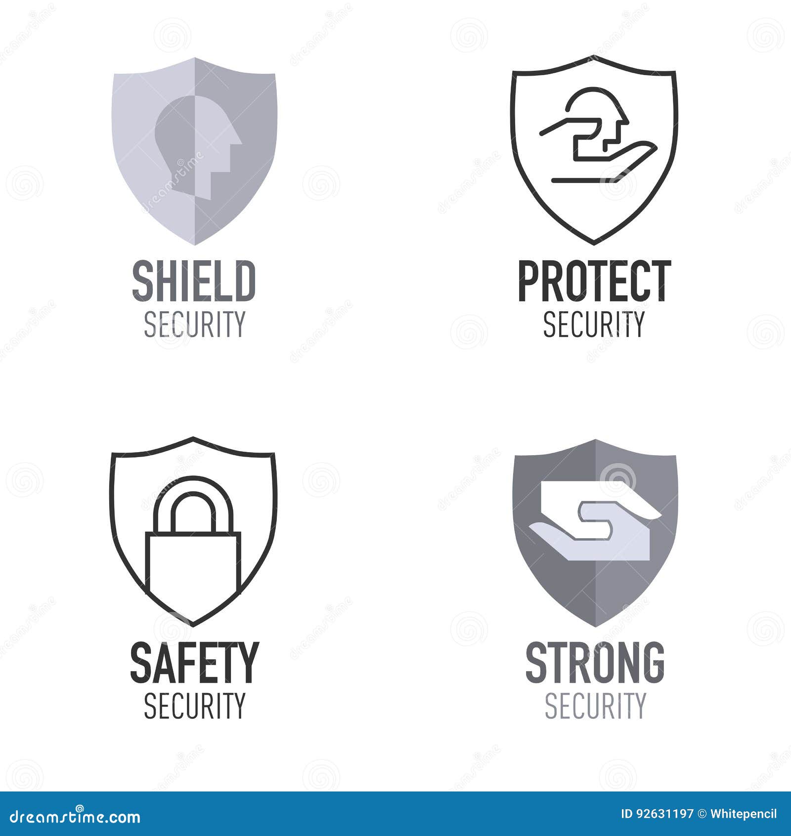 Security and Protection Logo Template Stock Vector - Illustration of ...
