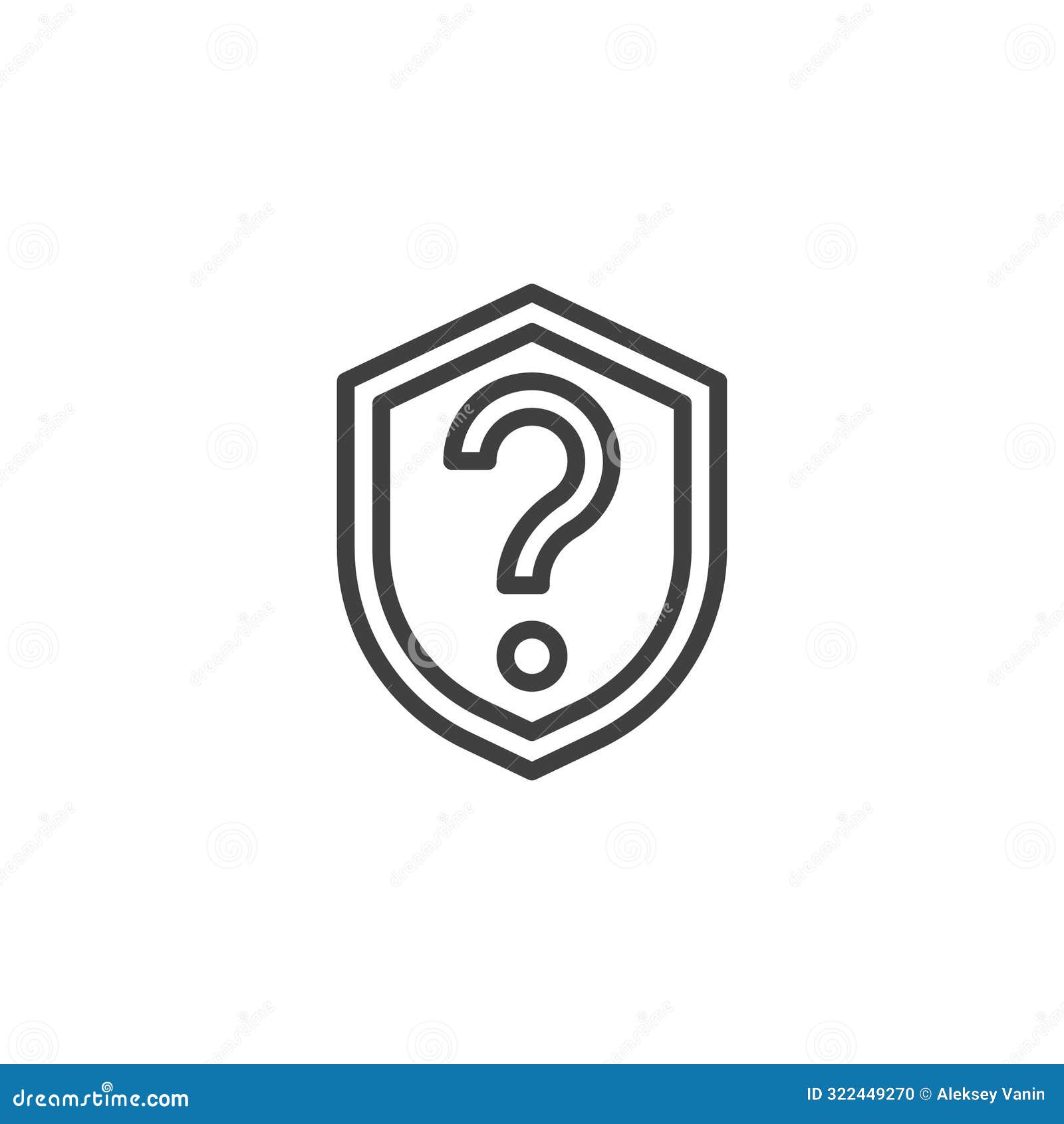 Security Question Line Icon Stock Illustration - Illustration of ...
