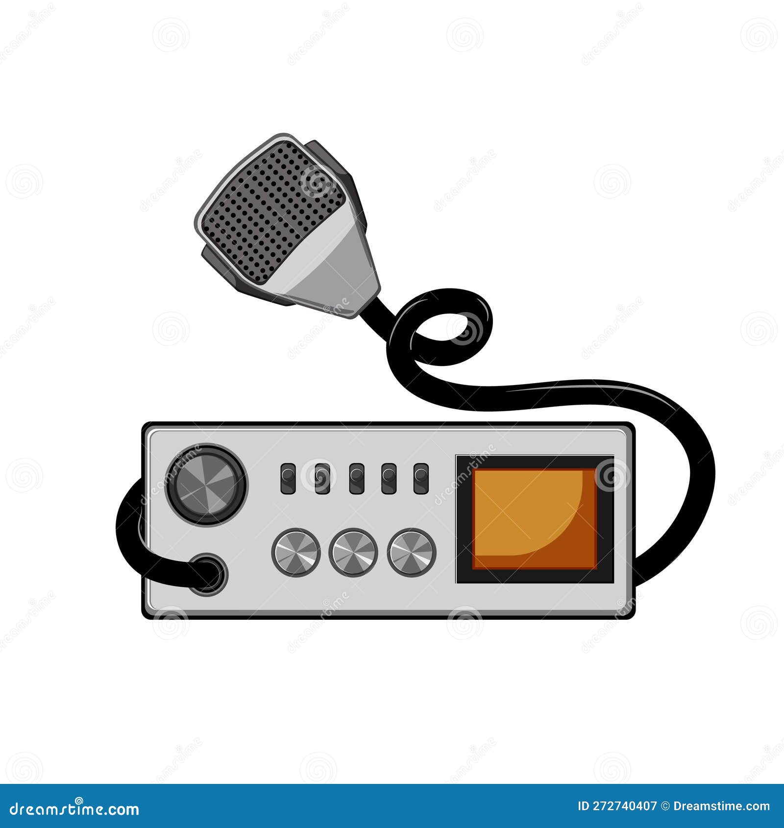 Security Radio Transceiver Cartoon Vector Illustration Stock ...