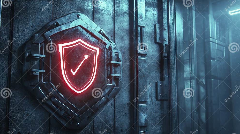 Security Risks Breach Firewall Digital Realm Visual Representation ...