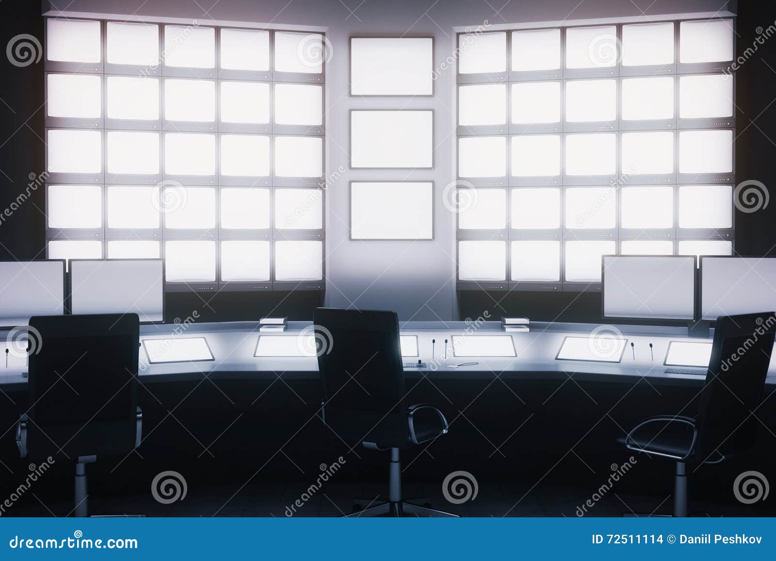 Security room stock illustration. Illustration of desk - 72511114
