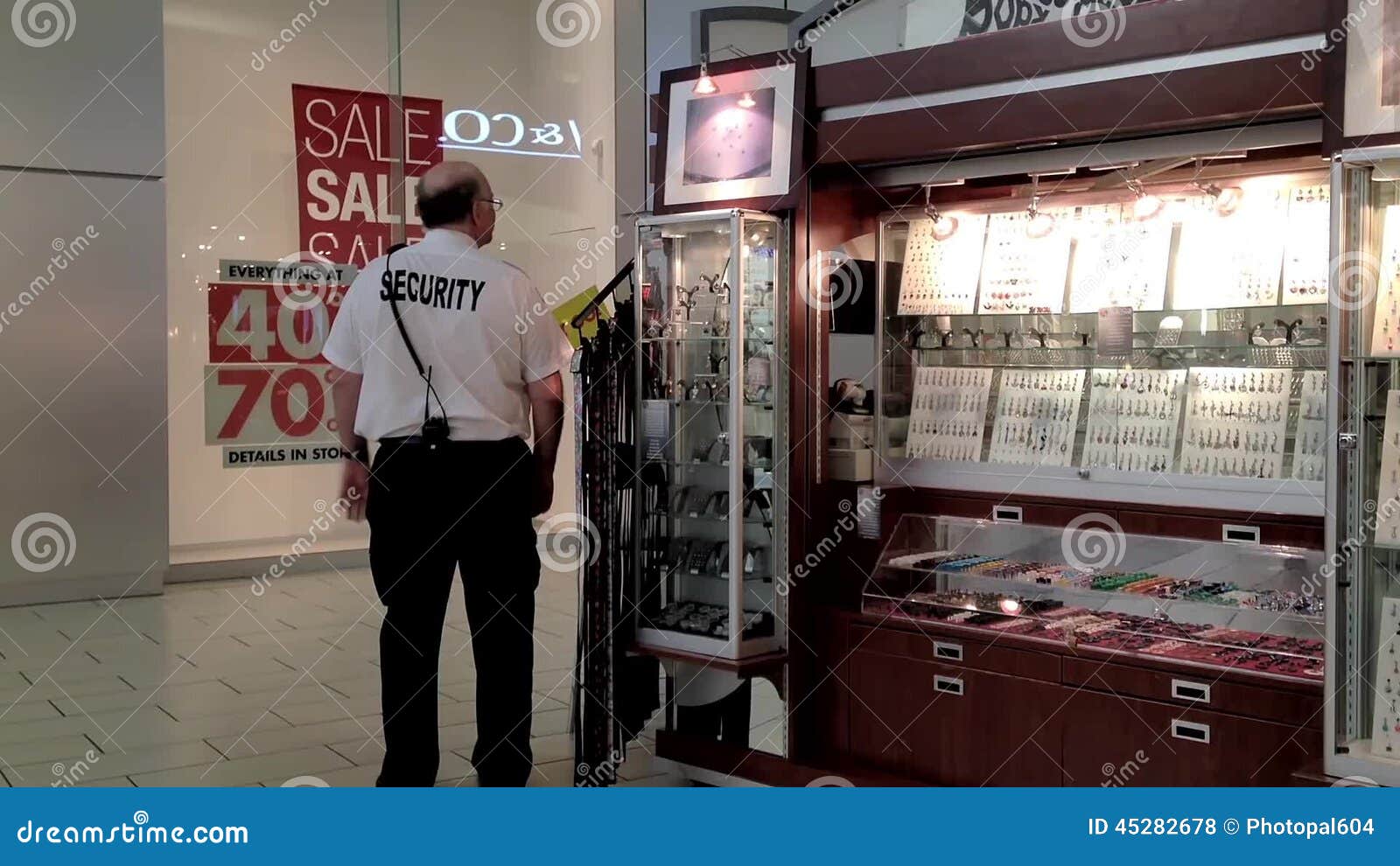 Security Routine Checking Booth Inside the Mall Stock Footage - Video ...