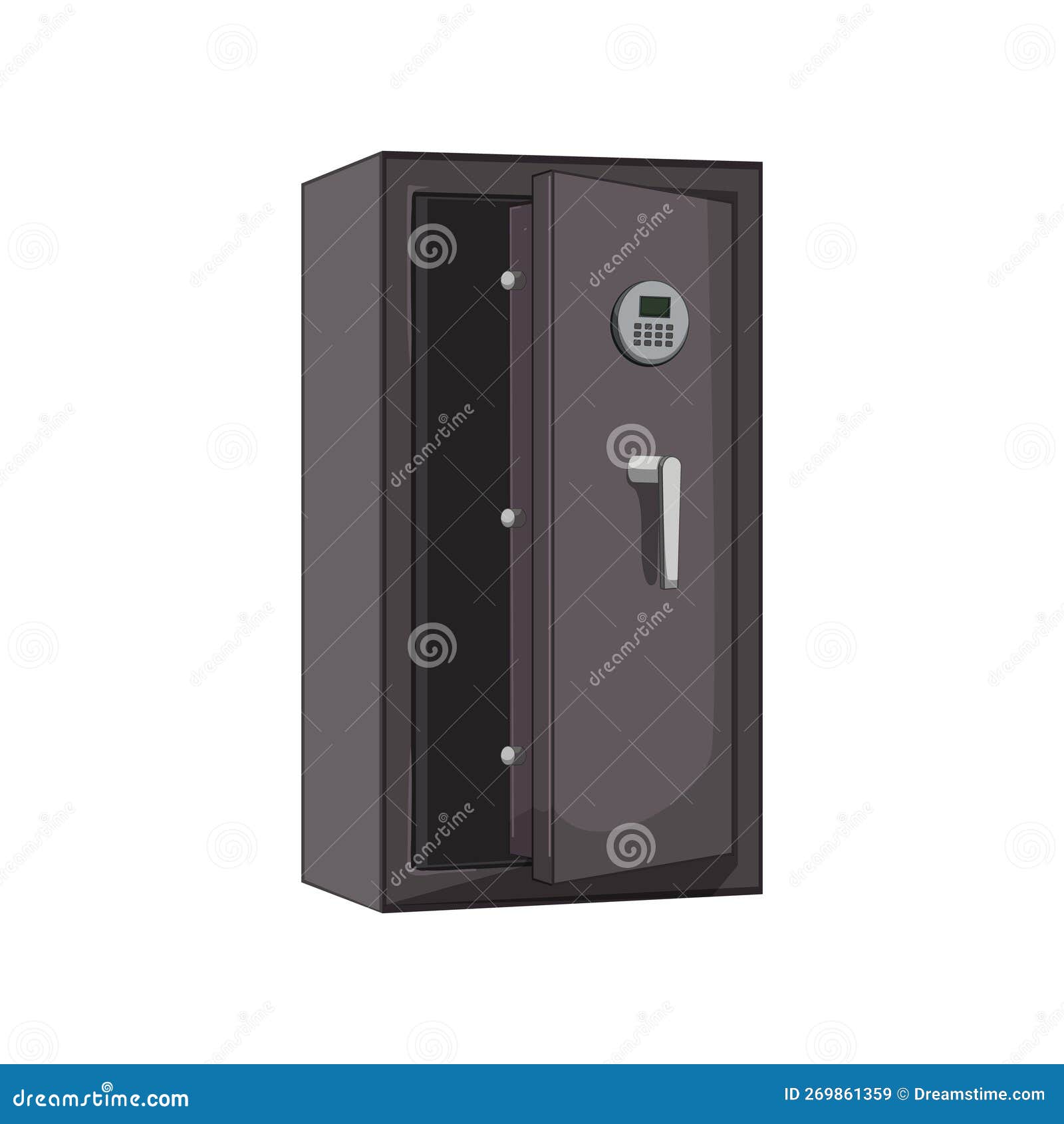 Security Safe Cartoon Vector Illustration Stock Vector - Illustration ...
