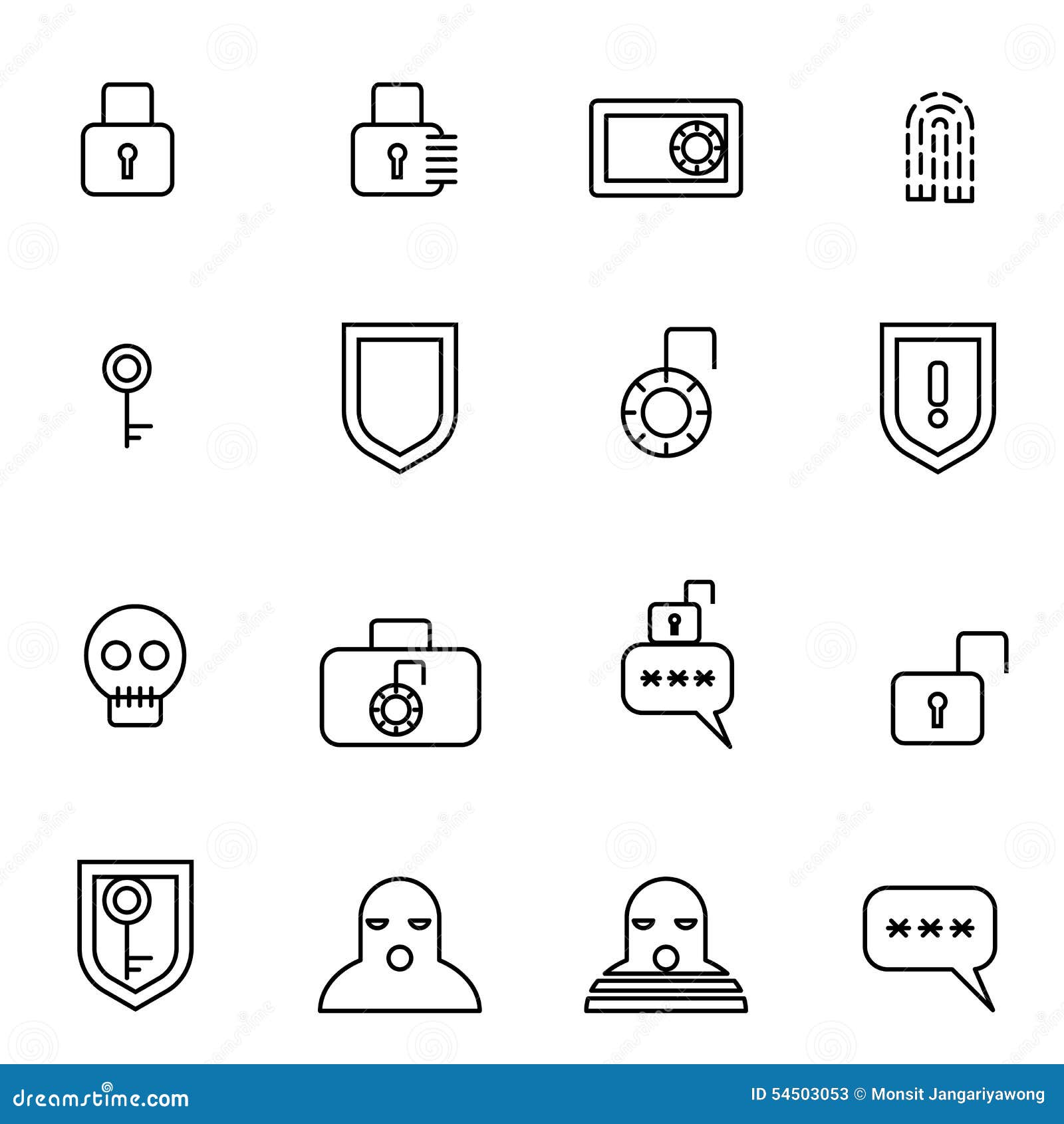 Security and Safe Guard Icons Set Vector Illustration Stock Vector ...