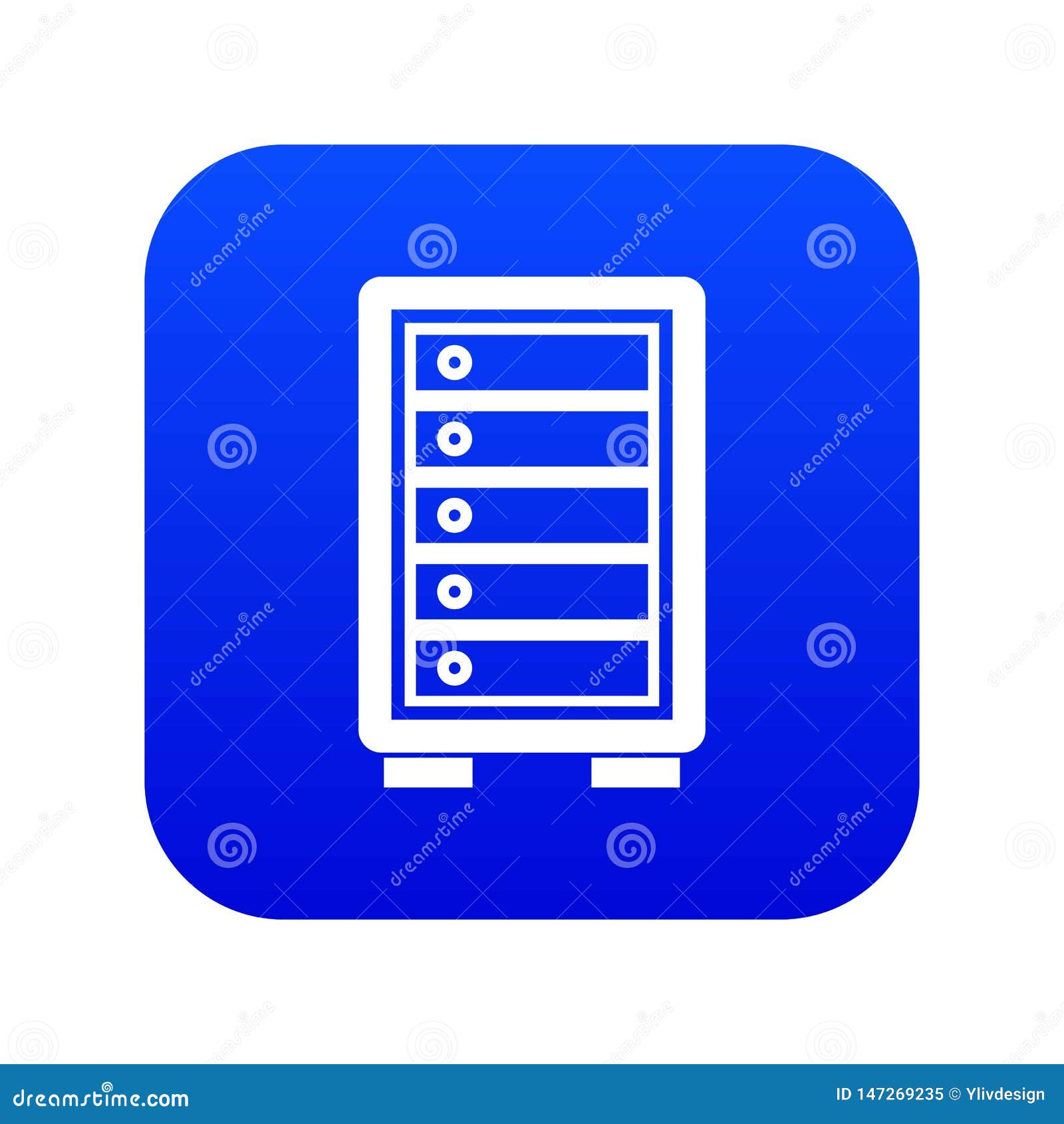Security Safe Icon Digital Blue Stock Vector - Illustration of blue ...