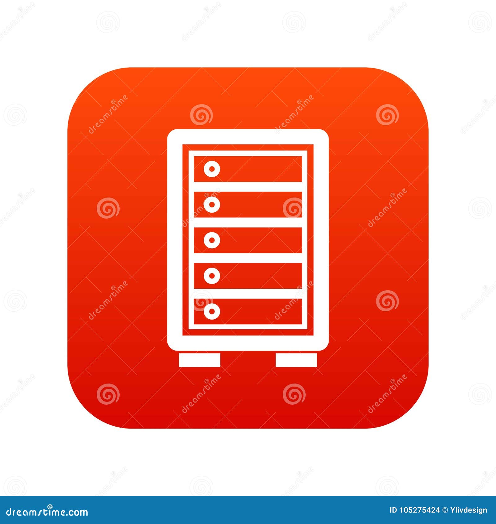 Security Safe Icon Digital Red Stock Vector - Illustration of icon ...